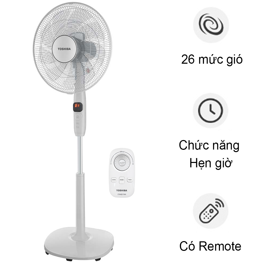 Quạt đứng Toshiba F-LSD10(H)VN chính hãng, giao ngay 2026