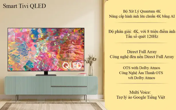 Smart Tivi QLED 4K Samsung 55 Inch QA55Q80B - Ưu đãi 2025
