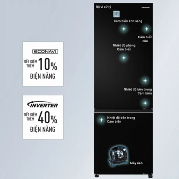 Tủ lạnh Panasonic Inverter 300 lít NR-BV331BPKV T10/2025