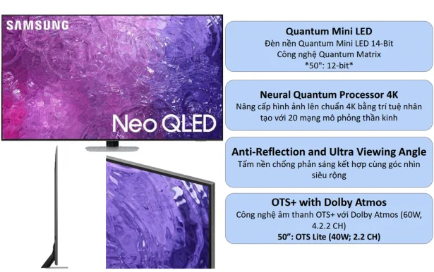Smart Tivi Samsung Neo QLED 4K 75 inch QA75QN90C MỚI 2025