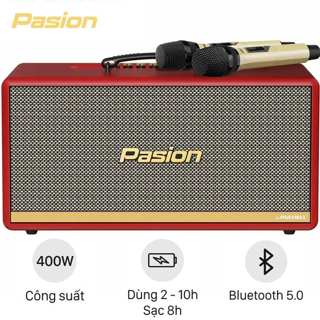 Loa Di Động Xách Tay Paramax PASION 2c (Màu Đỏ) giá rẻ, giao ngay