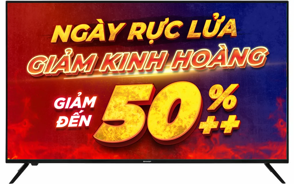 Android Tivi Sharp 4K 50 Inch 4T-C50EK2X giá rẻ, giao ngay