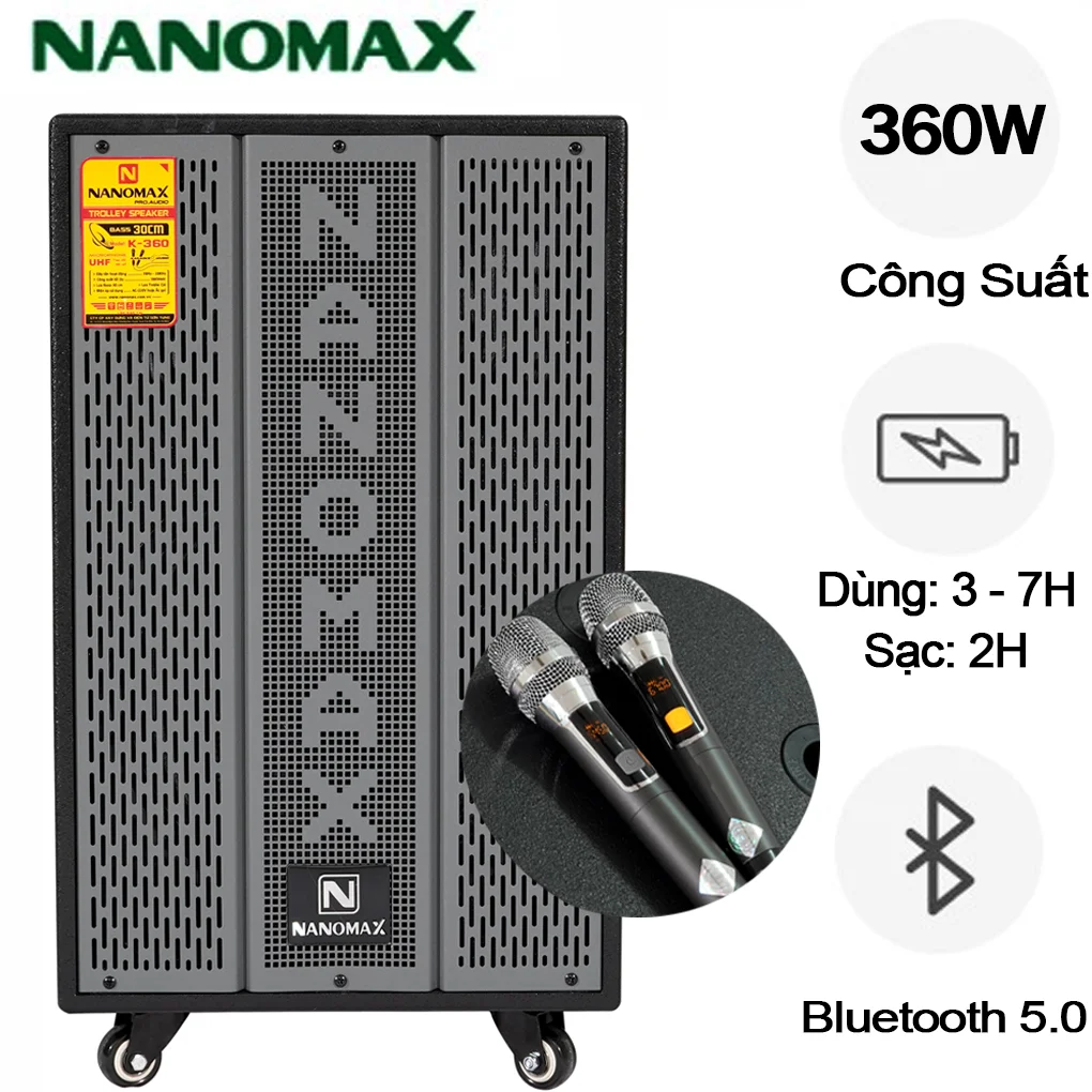 Loa Kéo Nanomax K-360 giá rẻ, giao ngay