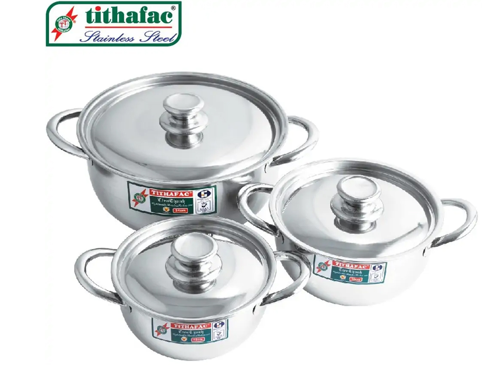 Bộ Nồi Bầu Inox 430 Tithafac TF02 - Giao hàng T12/2025
