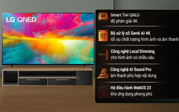 Smart Tivi QNED LG 4K 65 Inch 65QNED75SRA - Giá tốt 2025