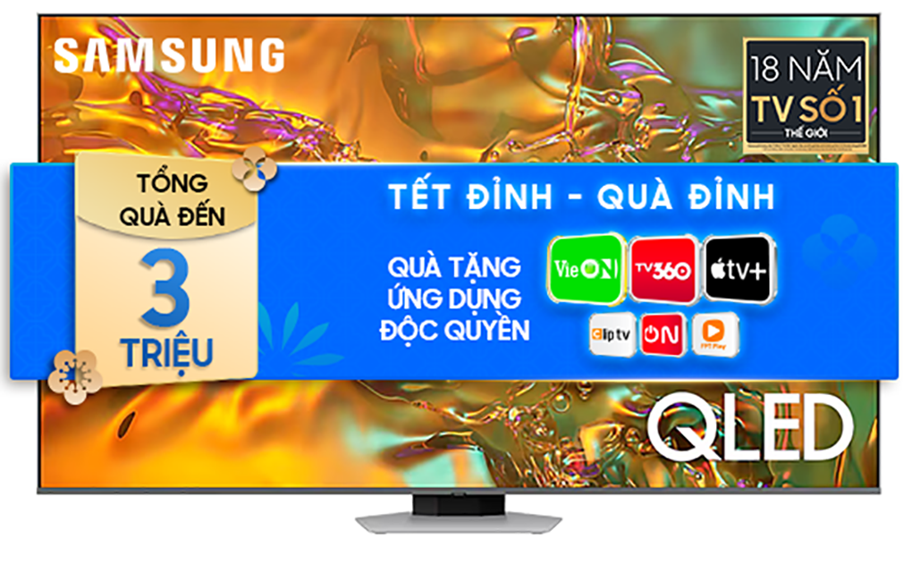 Smart Tivi QLED Samsung 4K 55 Inch QA55Q80D giá rẻ, giao ngay