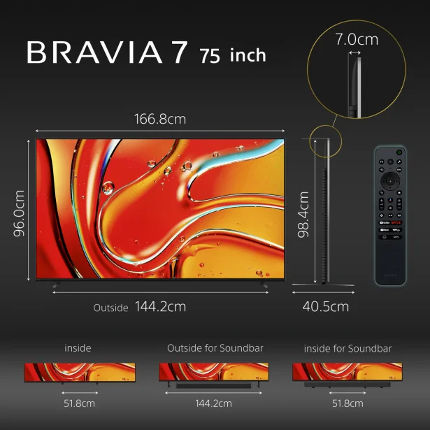 Sony BRAVIA 7 Mini LED (QLED) 4K 75 Inch K-75XR70