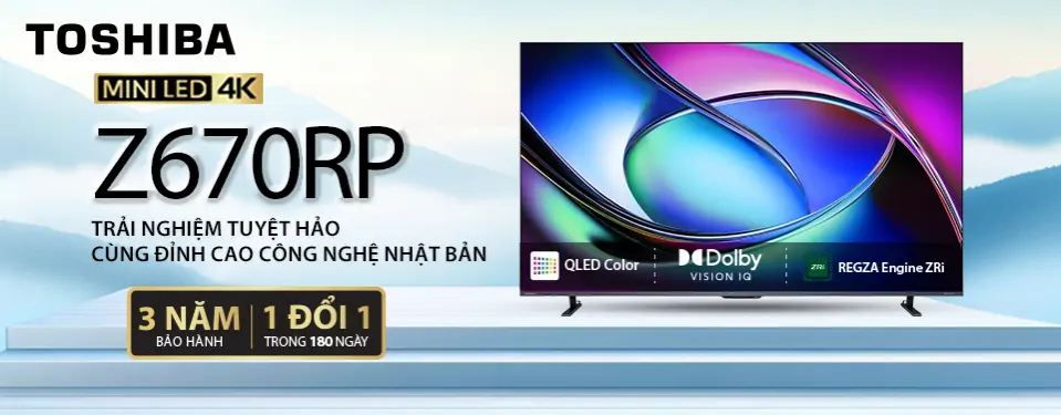 Smart Tivi Mini LED Toshiba AI 4K - Trải nghiệm giải trí đẳng cấp
